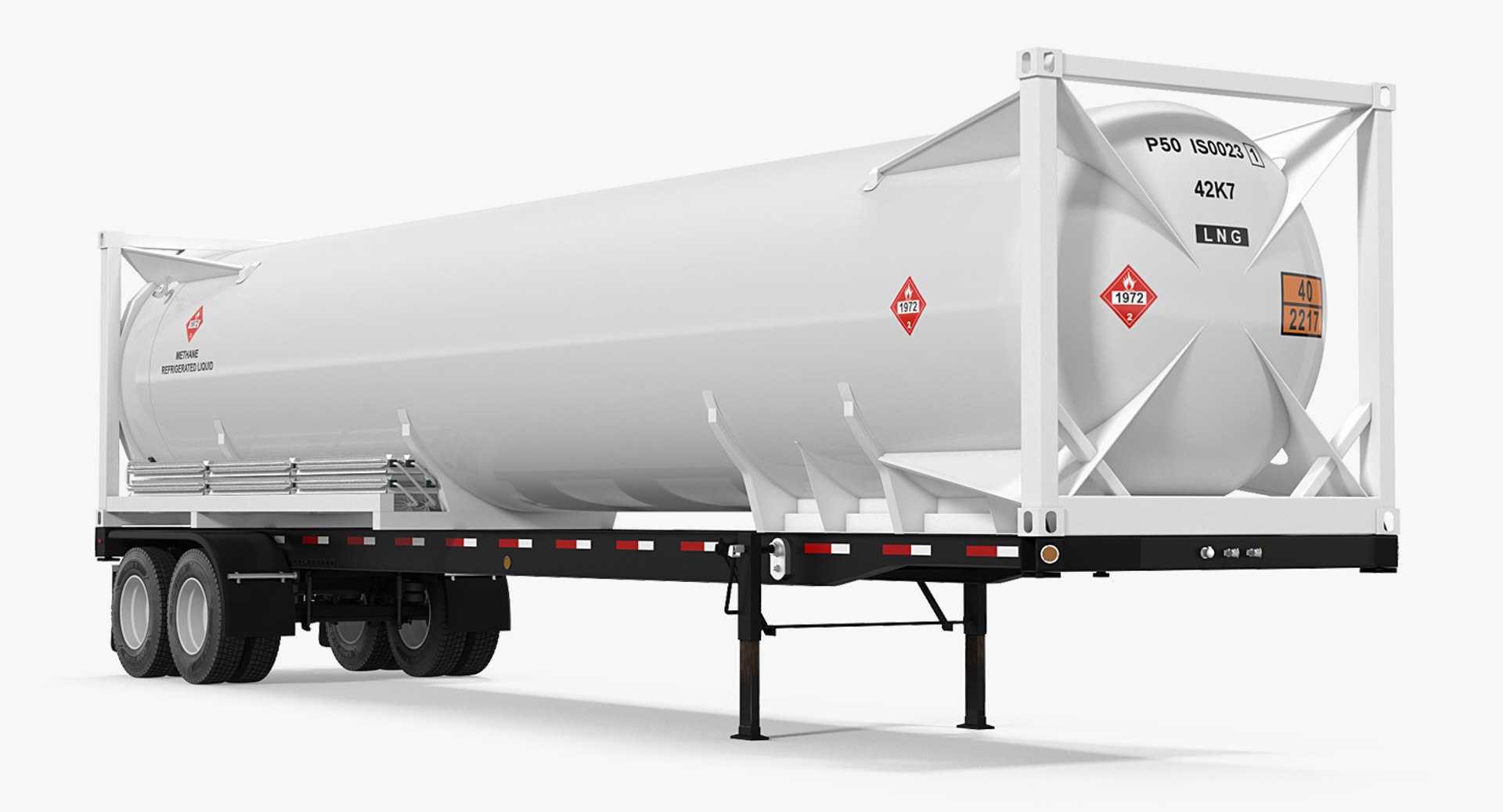 3D lng semi trailer gas tank - TurboSquid 1381741