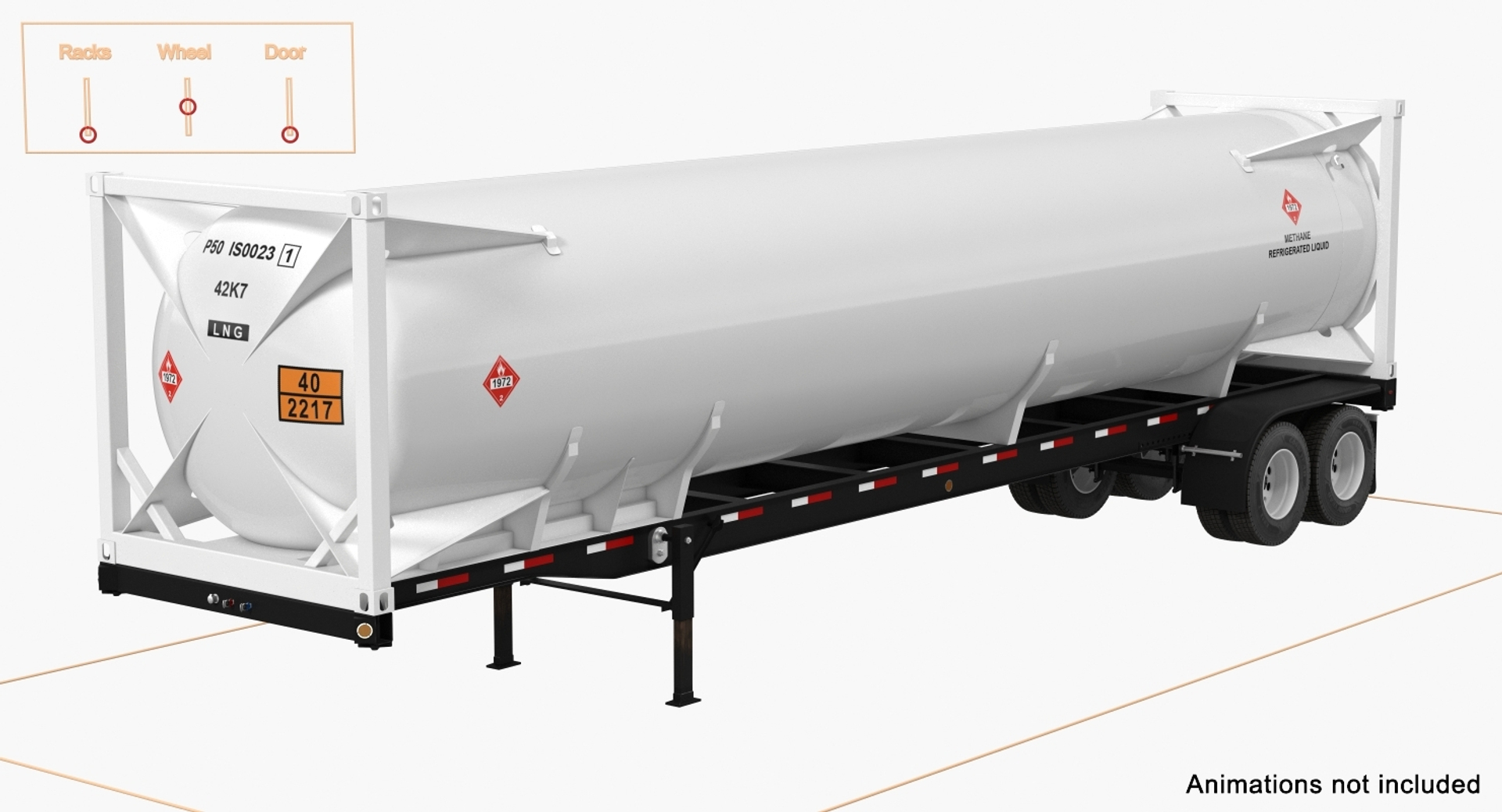 3D Lng Semi Trailer Gas Tank - TurboSquid 1381741