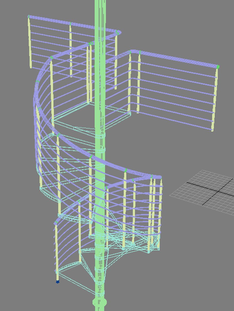 maya spiral stairs