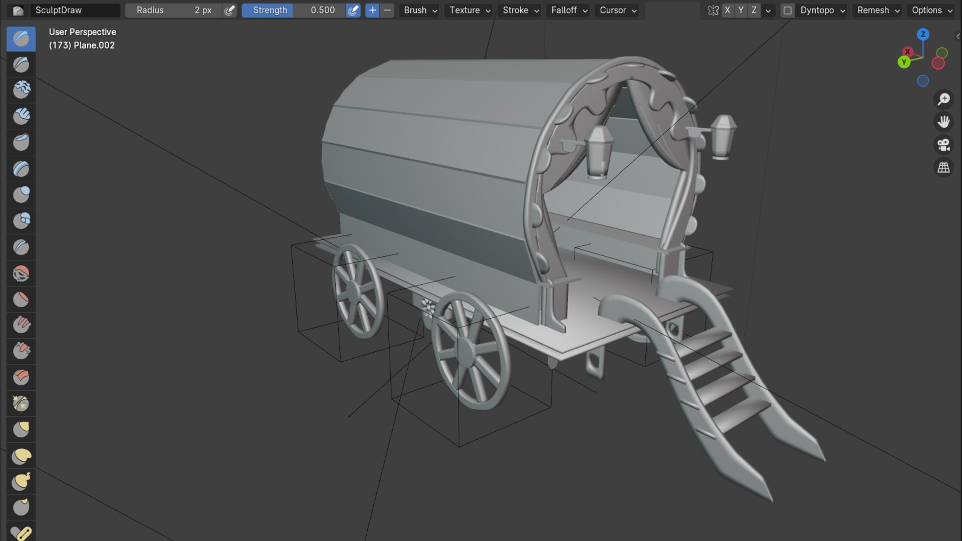 3D Gypsy Wagon Caravan Model - TurboSquid 2201337