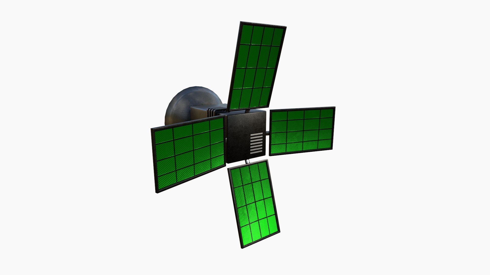 3D Satellite G01 Steel Green - SciFi Space Design Model - TurboSquid ...