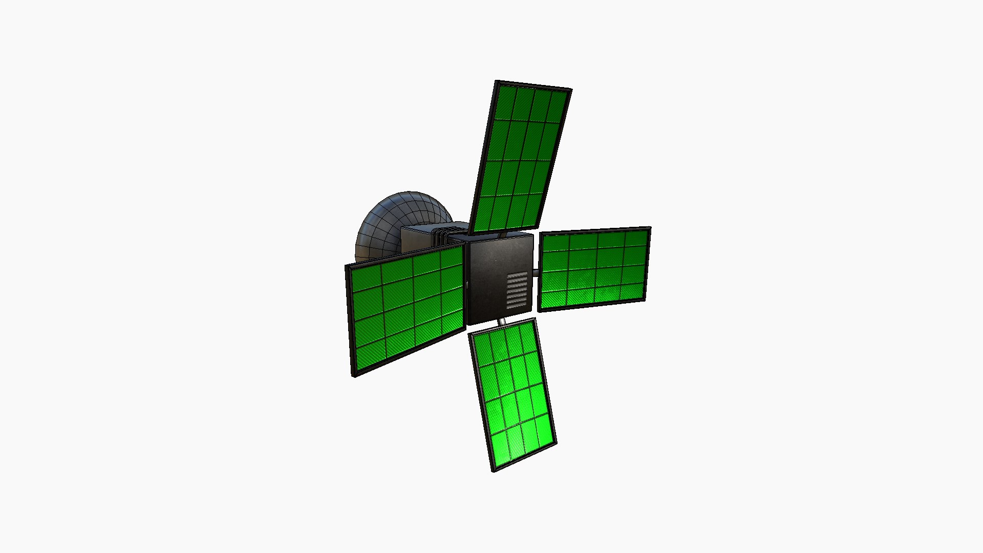 3D Satellite G01 Steel Green - SciFi Space Design Model - TurboSquid ...