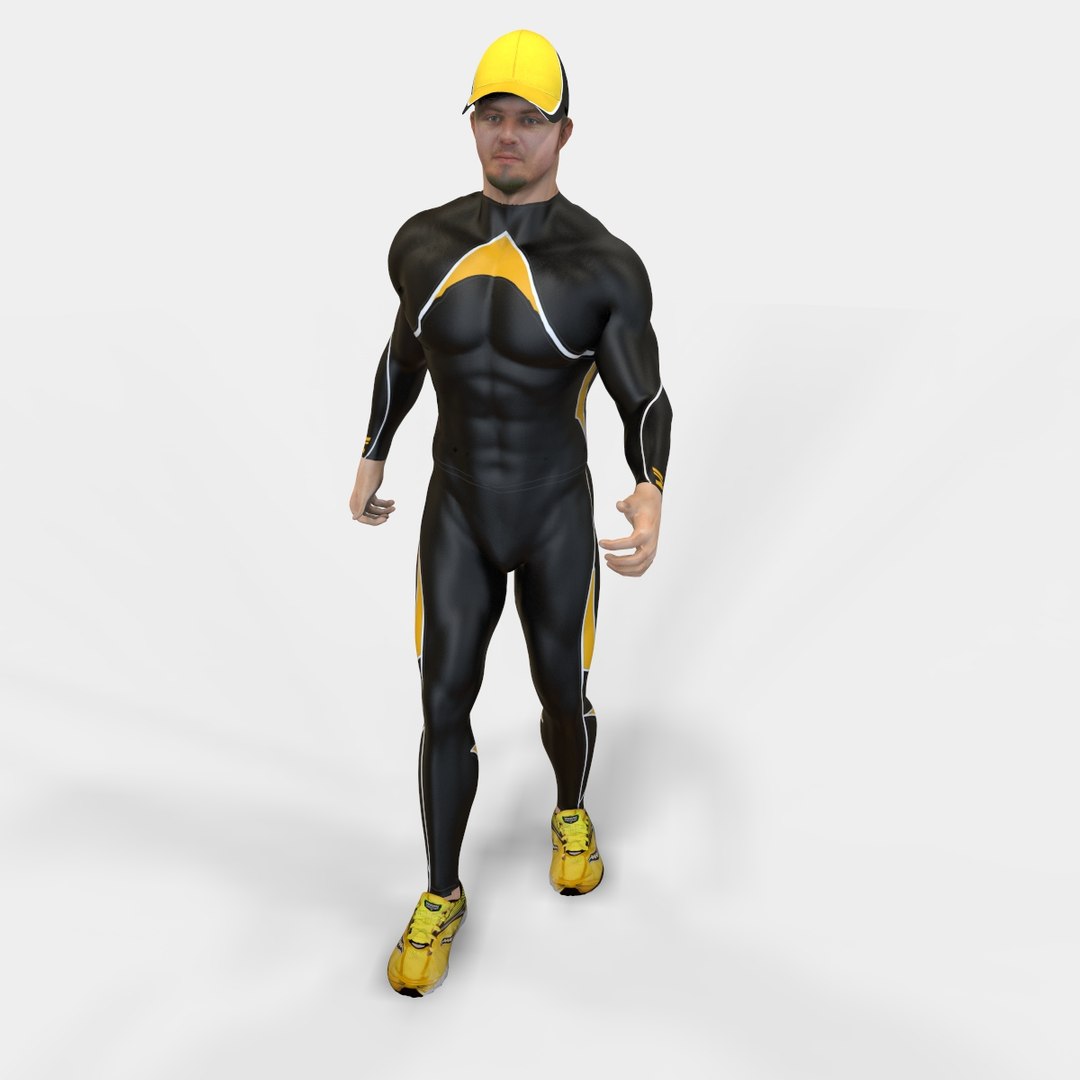 3D Athlete Man Rigged - TurboSquid 1519891
