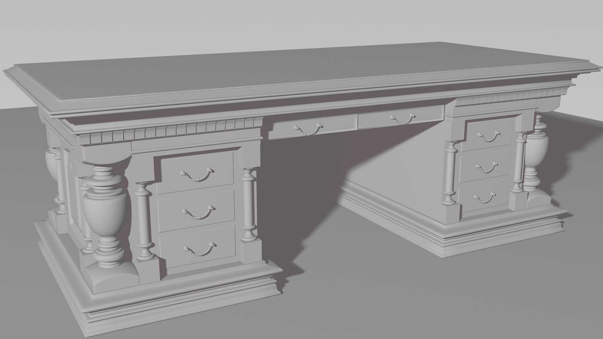 3D Room Furniture Writing Desk Model - TurboSquid 1442496