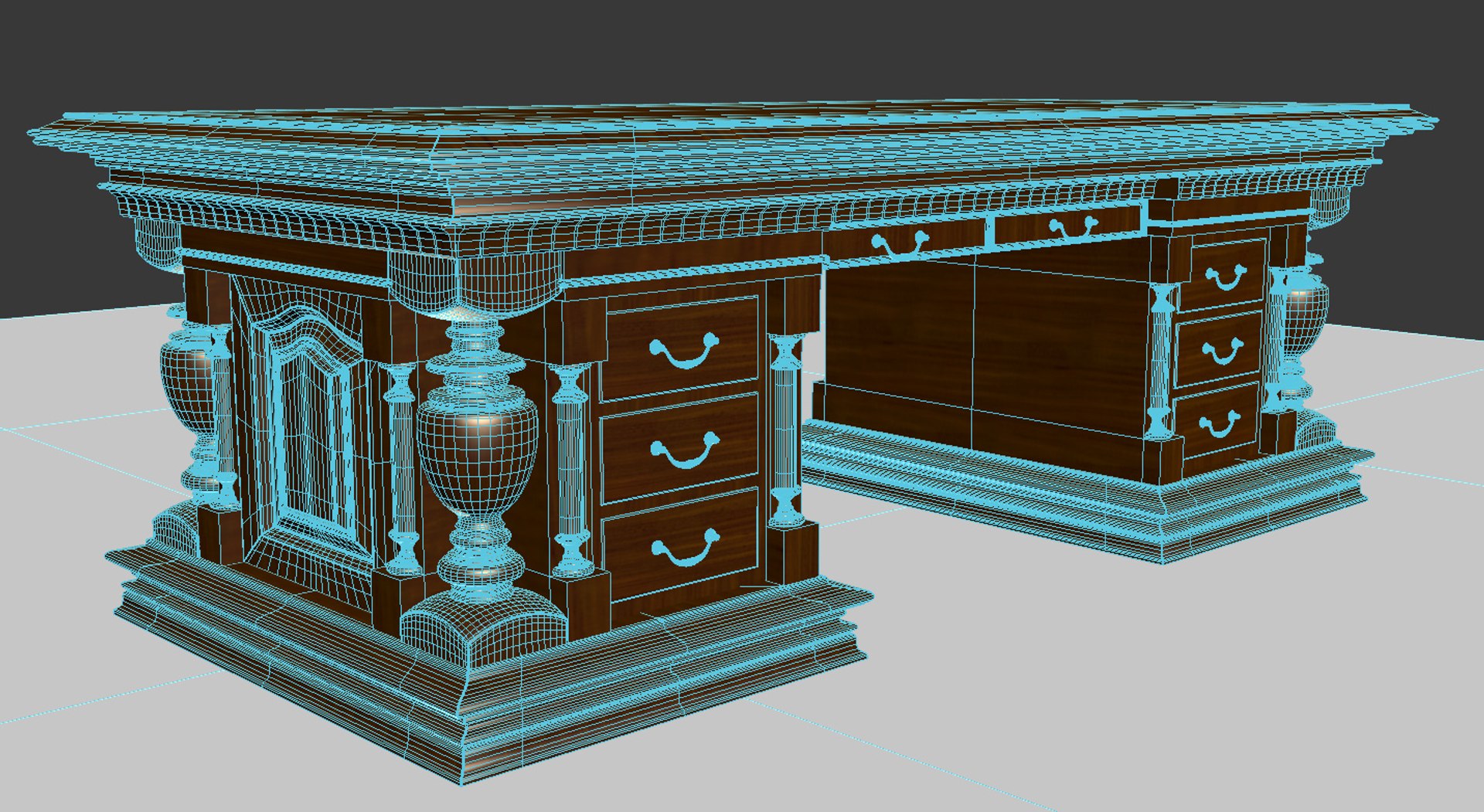 3D Room Furniture Writing Desk Model - TurboSquid 1442496