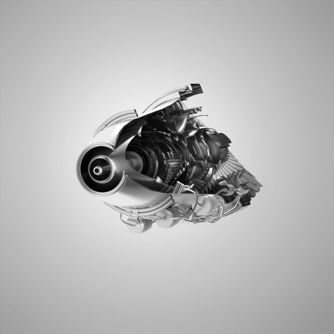 Jet Engine Cutaway 3d Model