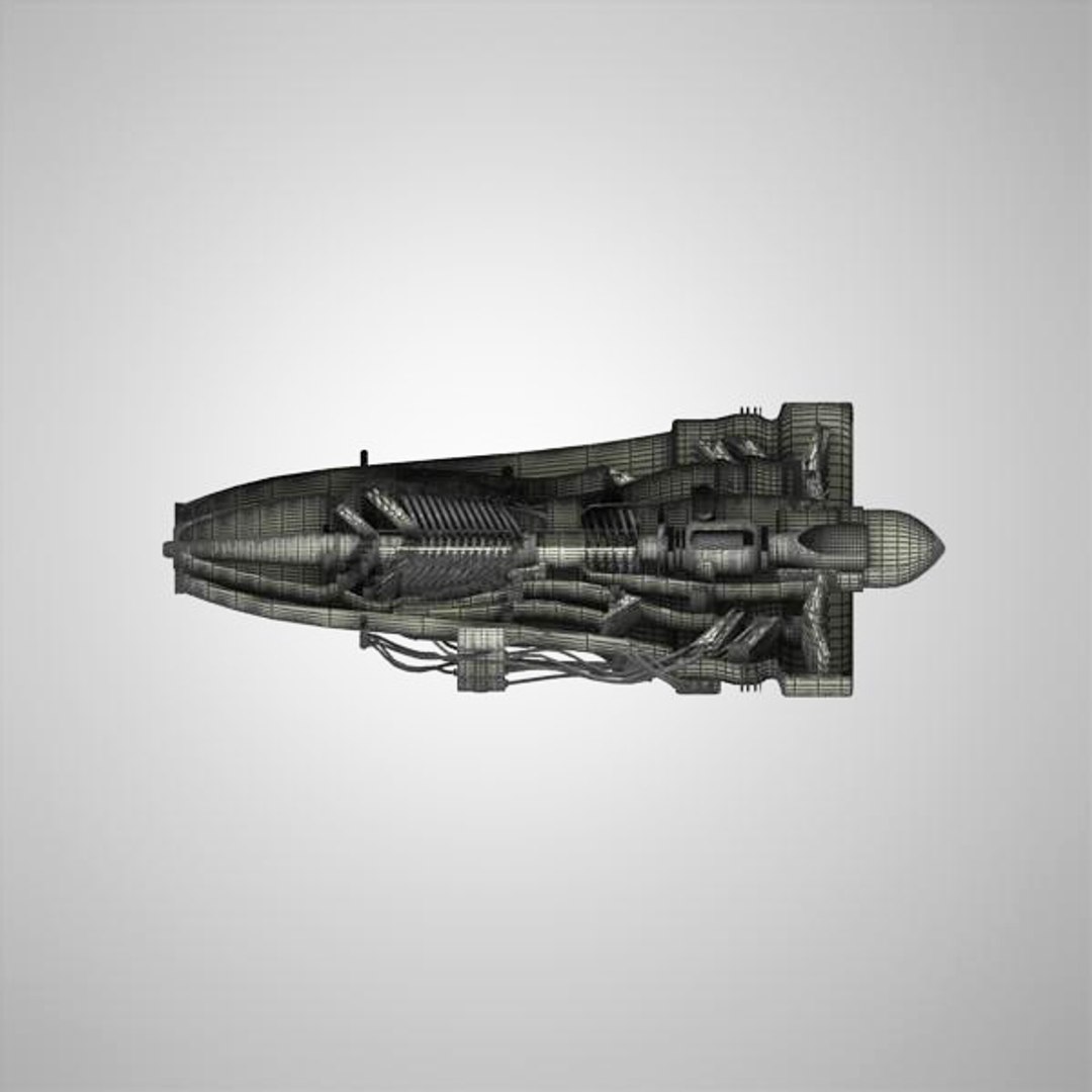 Jet Engine Cutaway 3d Model