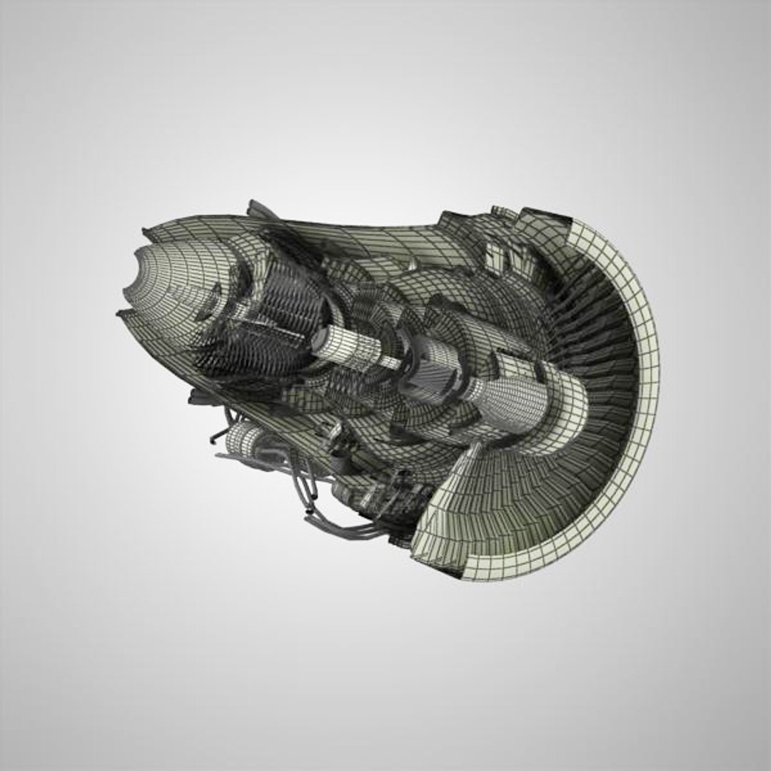 Jet Engine Cutaway 3d Model