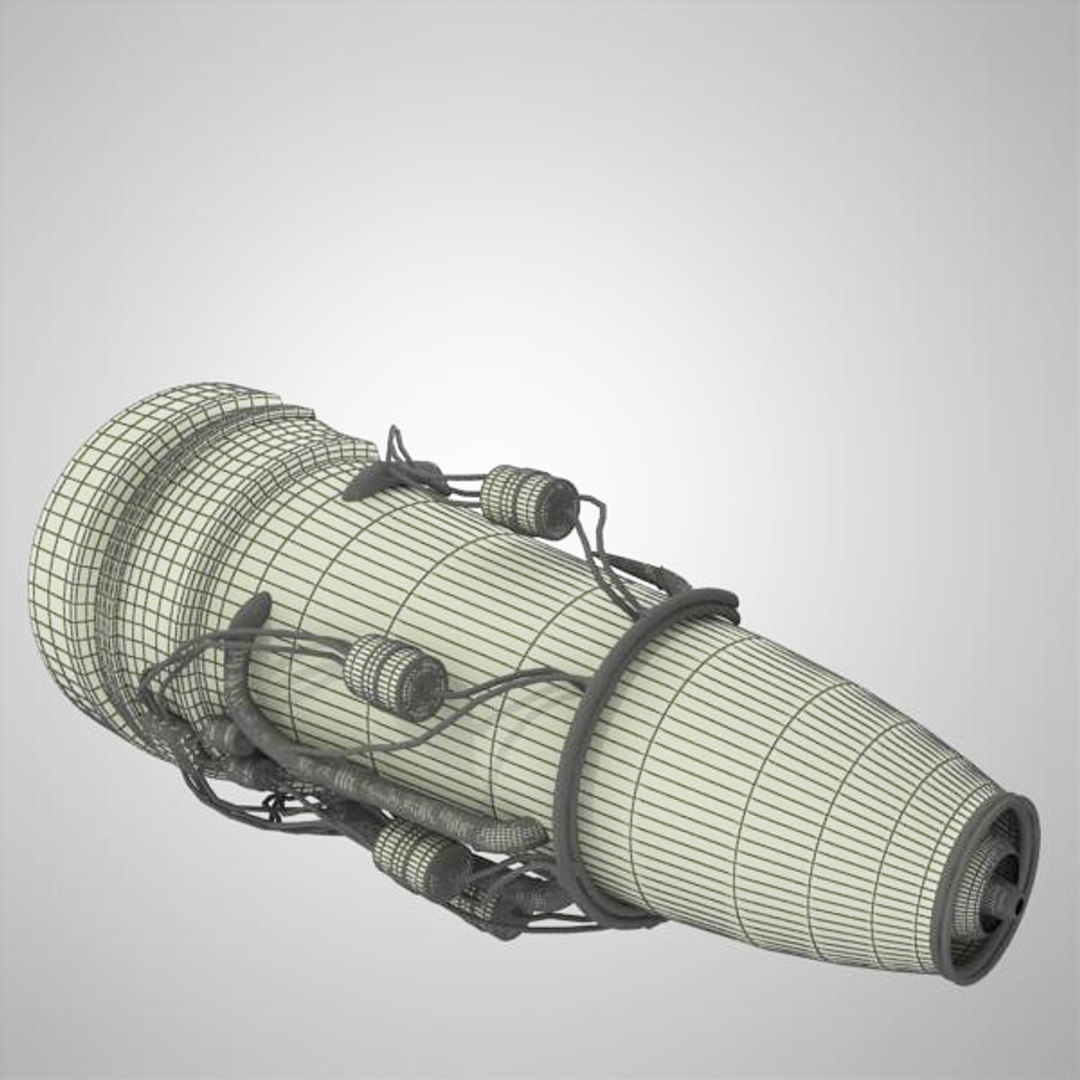 Jet Engine Cutaway 3d Model