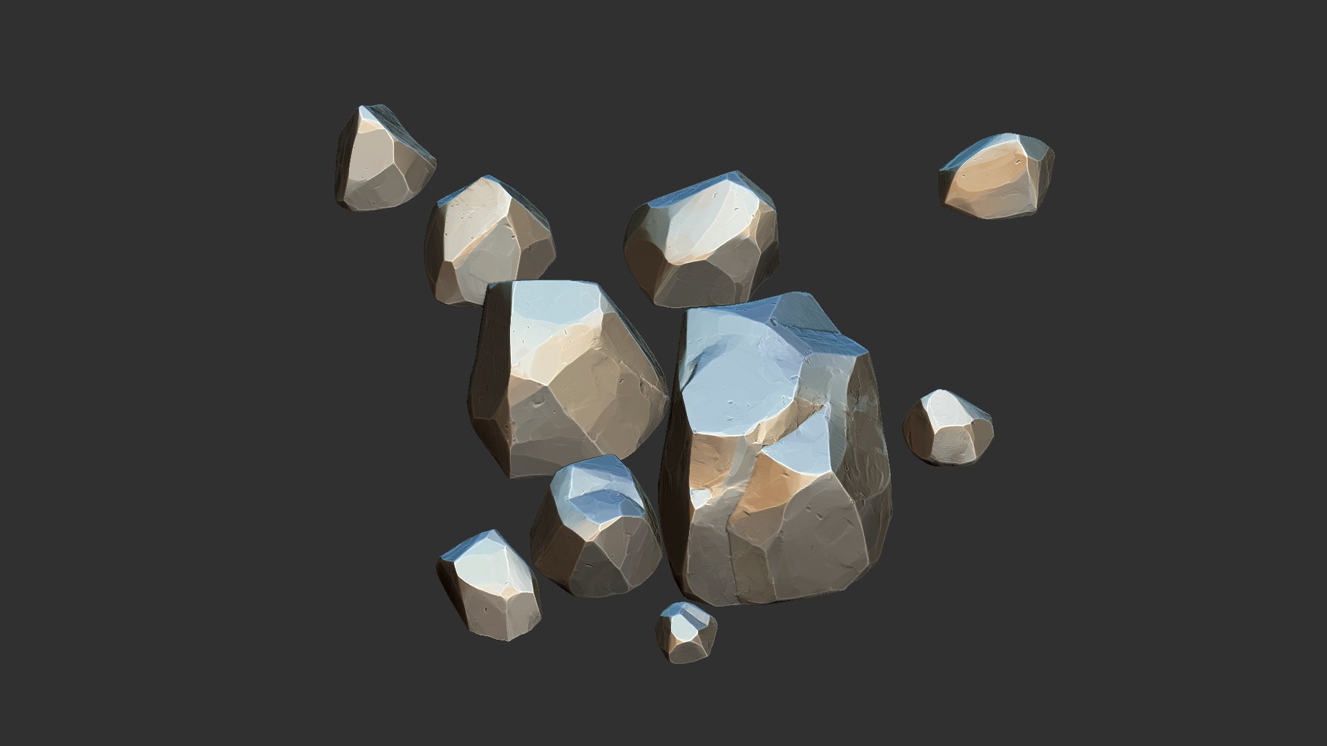 A Pile Of Small Stones Zbrush Sculpt 3D Model - TurboSquid 2052068