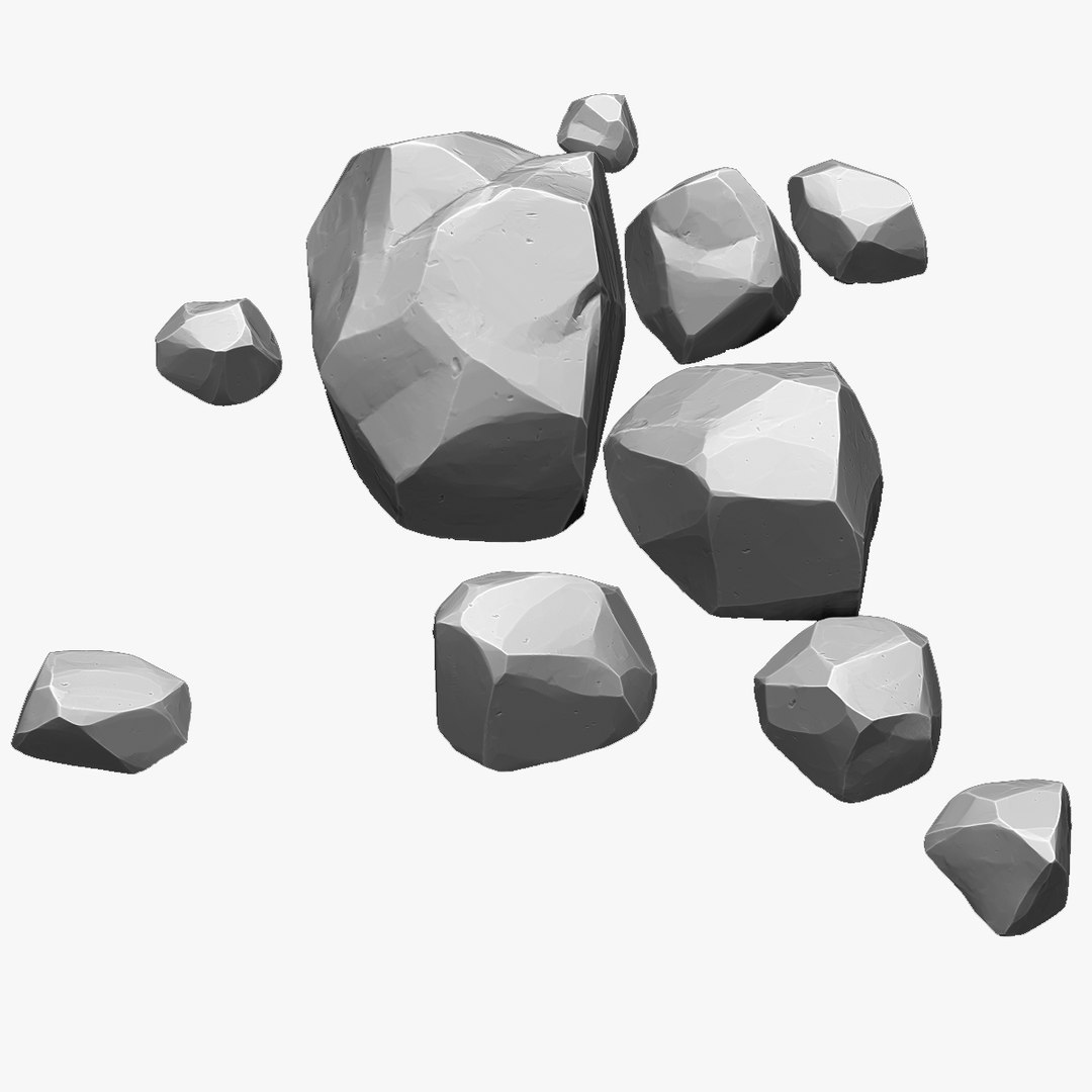 A Pile Of Small Stones Zbrush Sculpt 3D Model - TurboSquid 2052068