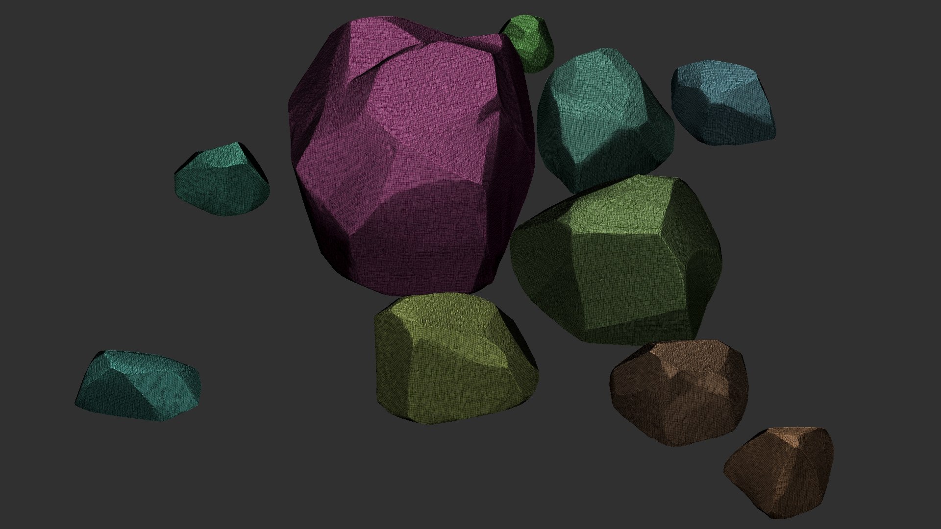 A Pile Of Small Stones Zbrush Sculpt 3D Model - TurboSquid 2052068