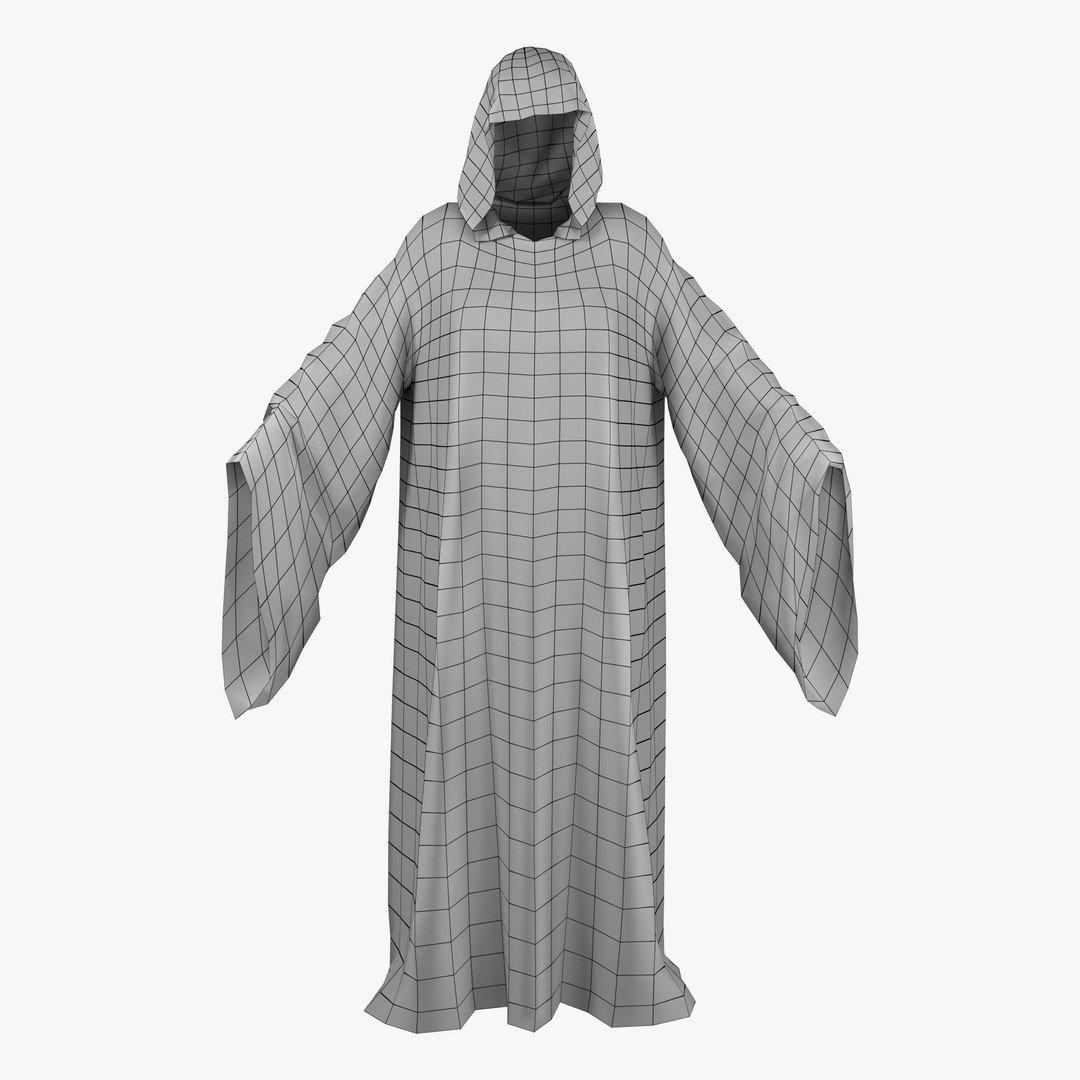 Cloak Female 02 3D Model - TurboSquid 1883165