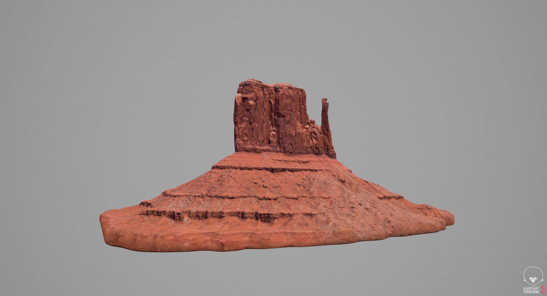 3D sandstone butte 3 model - TurboSquid 1360569
