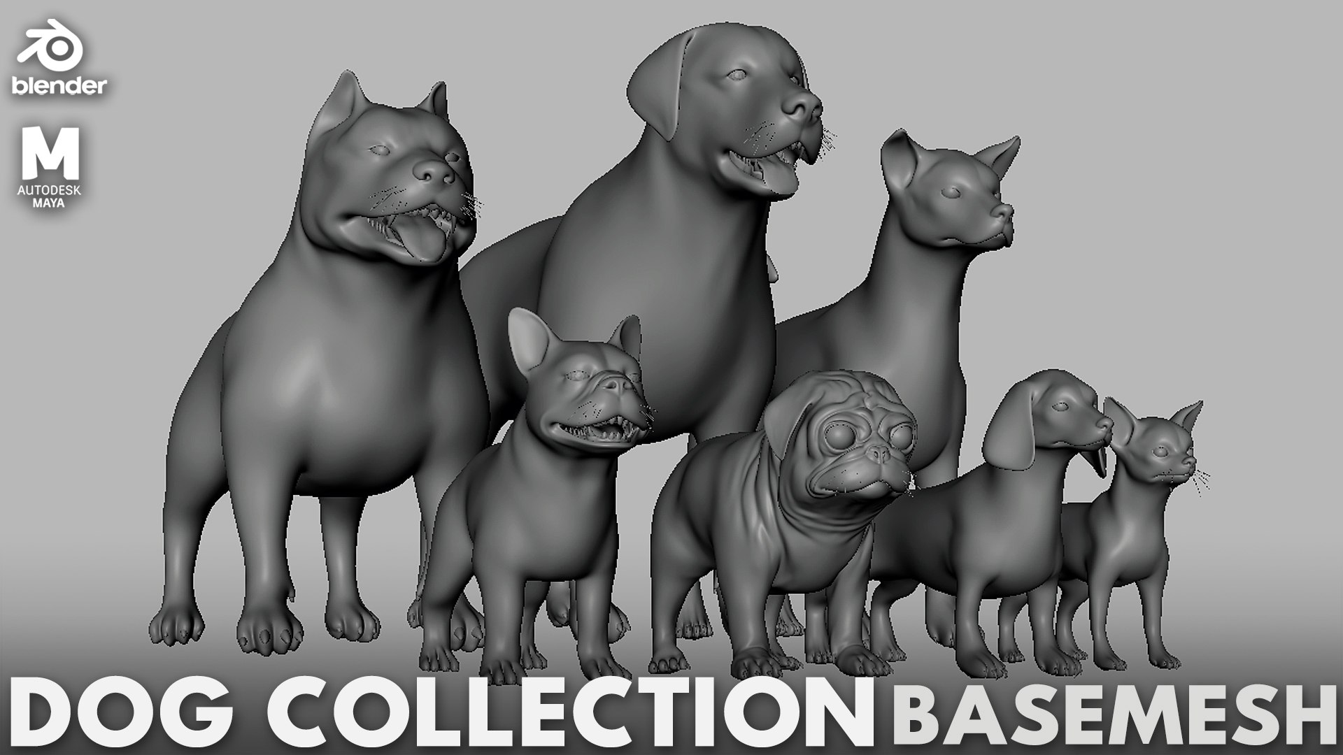 Mega Dog Basemesh 3D Model - TurboSquid 2235710