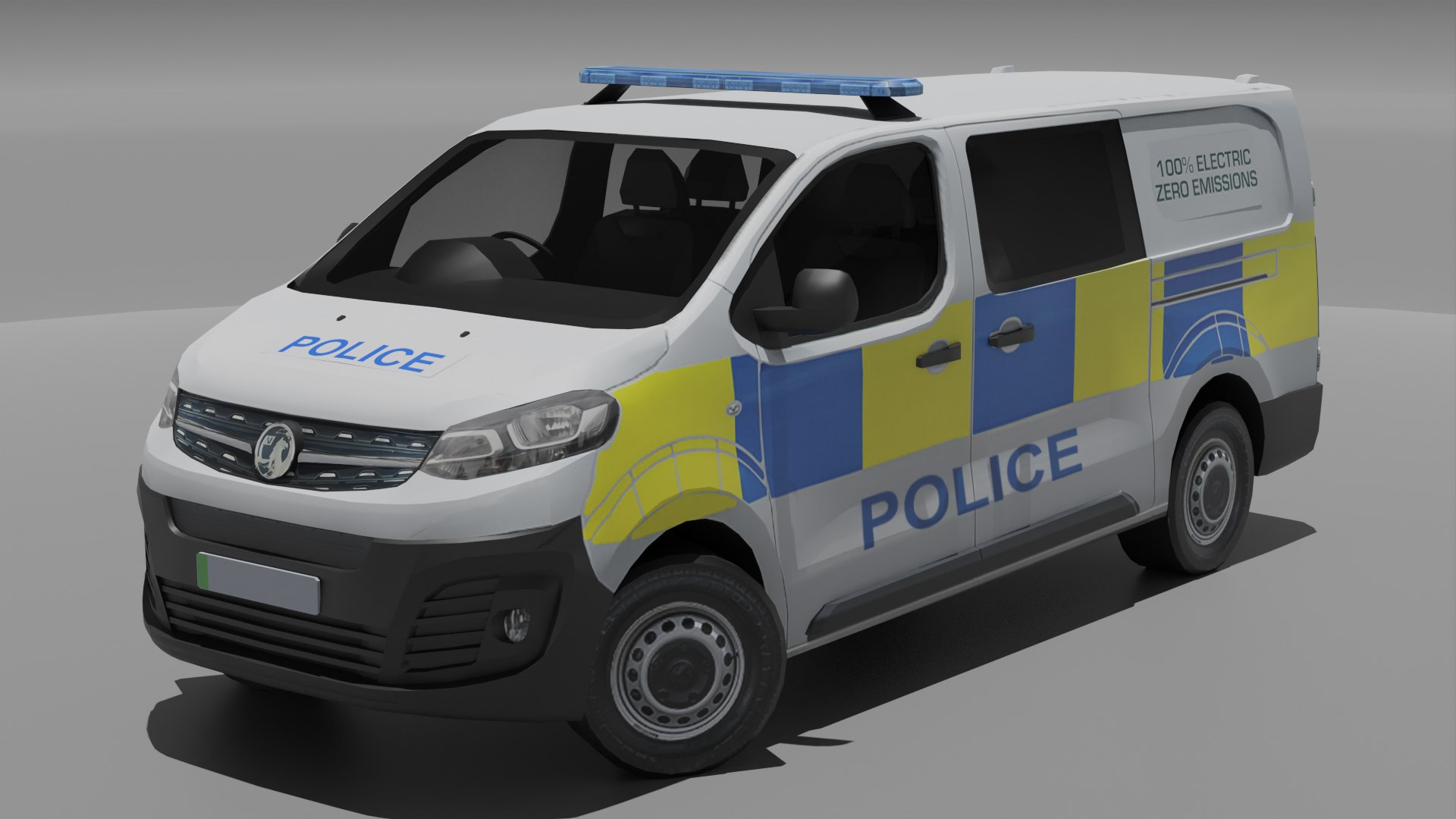3D Model UK Police Vauxhall Van - TurboSquid 2111518