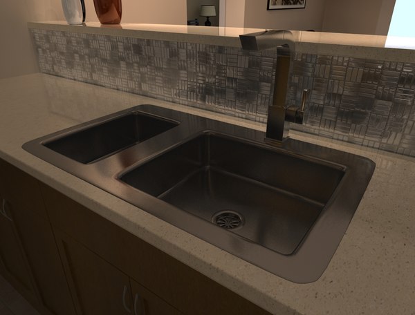 3d model kitchen sink tap