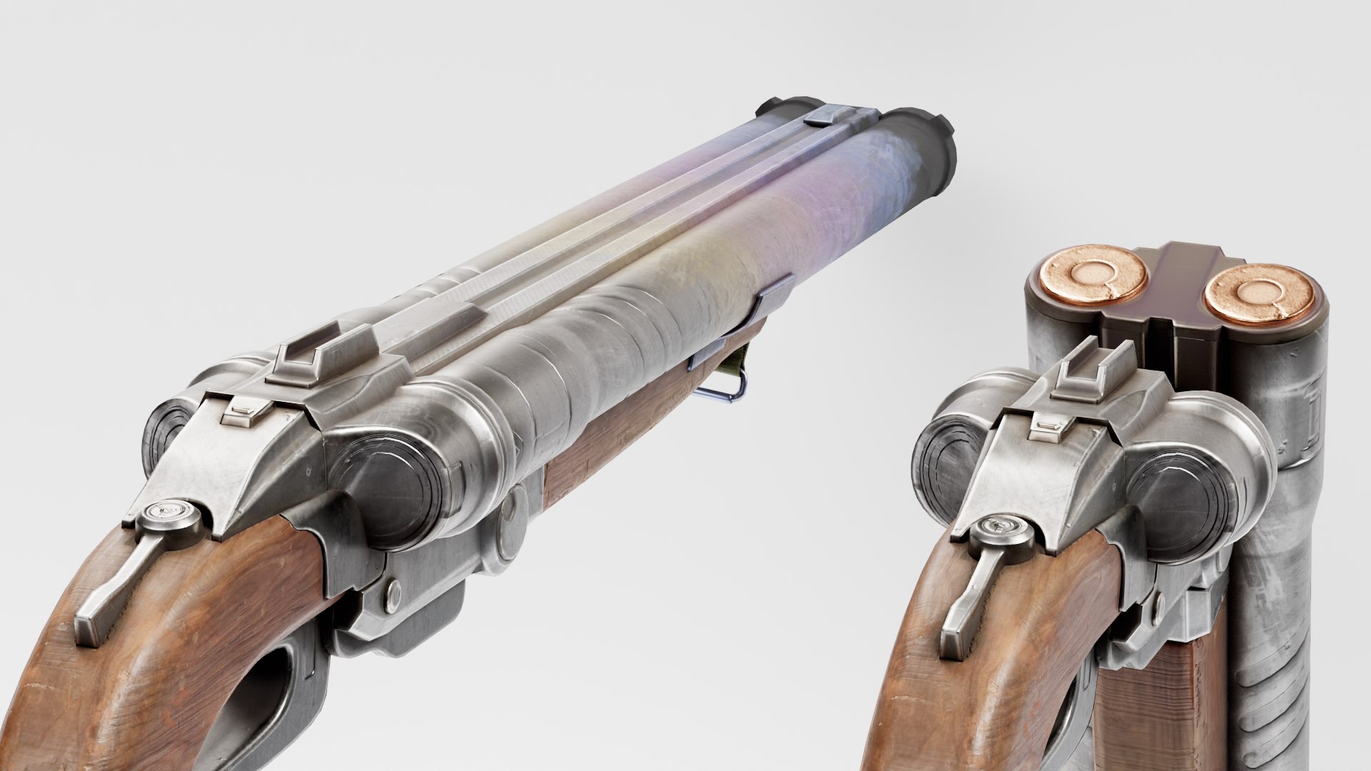 3D Super Double-barrel Shotgun Futuristic Weapon Of Slayer Da1 ...