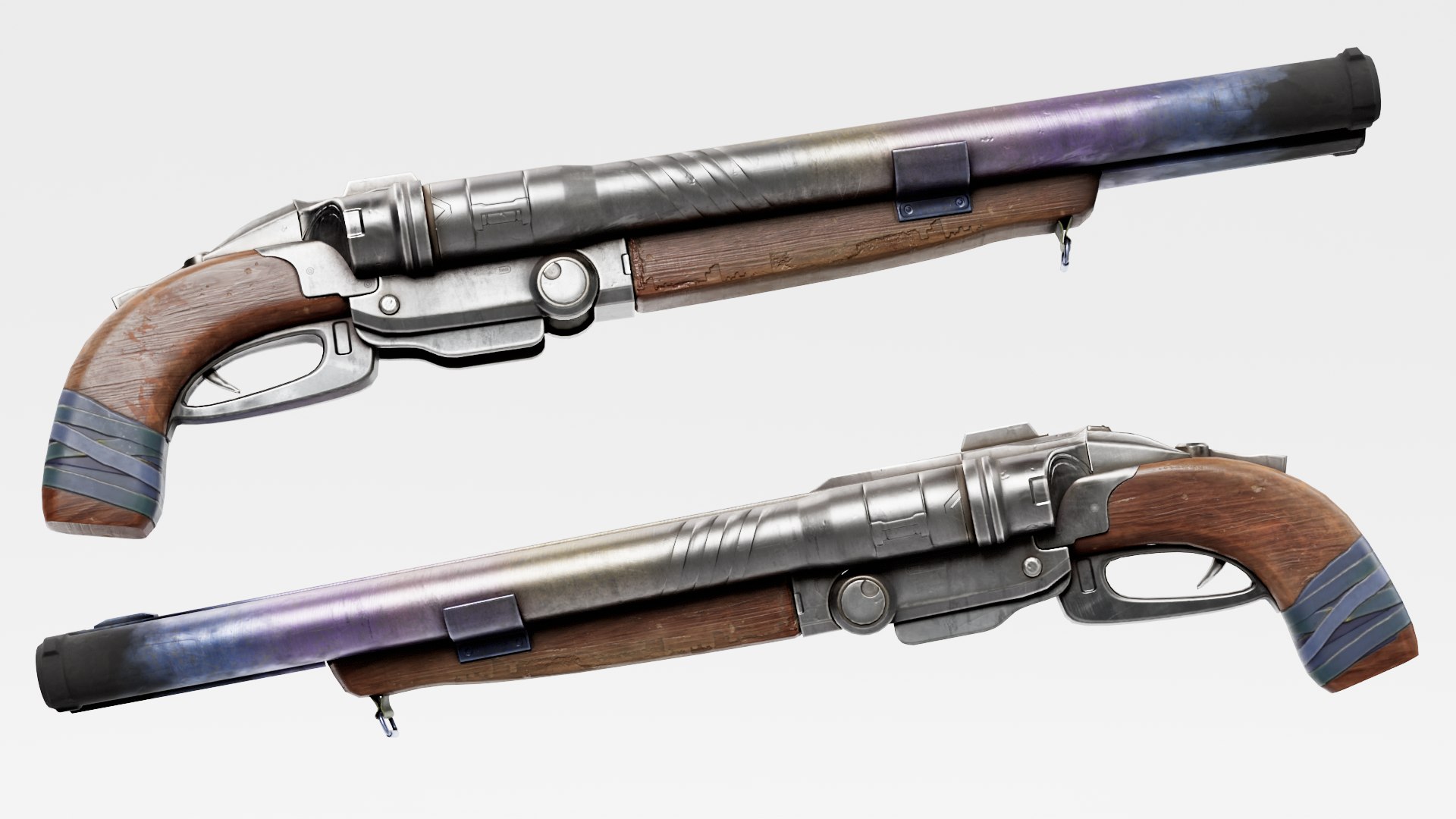 3D Super Double-barrel Shotgun Futuristic Weapon Of Slayer Da1 ...