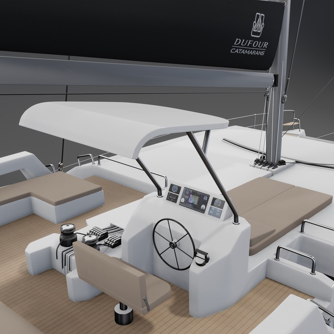 DUFOUR 48 Sailing 3D Catamaran White 3D Model - TurboSquid 2205145