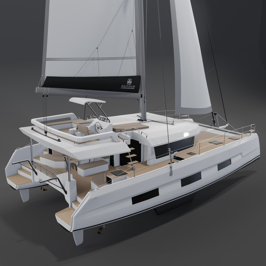 DUFOUR 48 Sailing 3D Catamaran White 3D Model - TurboSquid 2205145