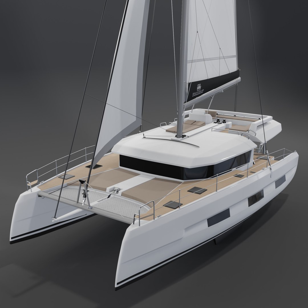 DUFOUR 48 Sailing 3D Catamaran White 3D Model - TurboSquid 2205145