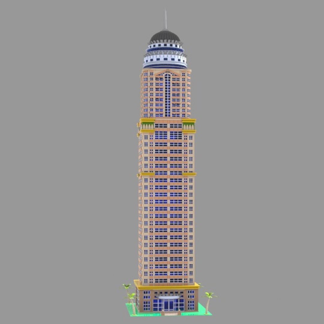 Cartoon Skyscraper Toon 3d 3ds