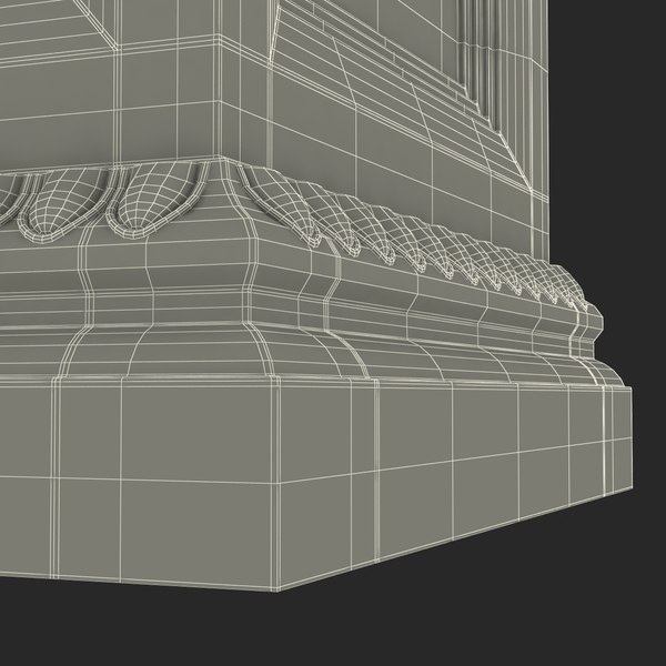 3d column base greco roman model