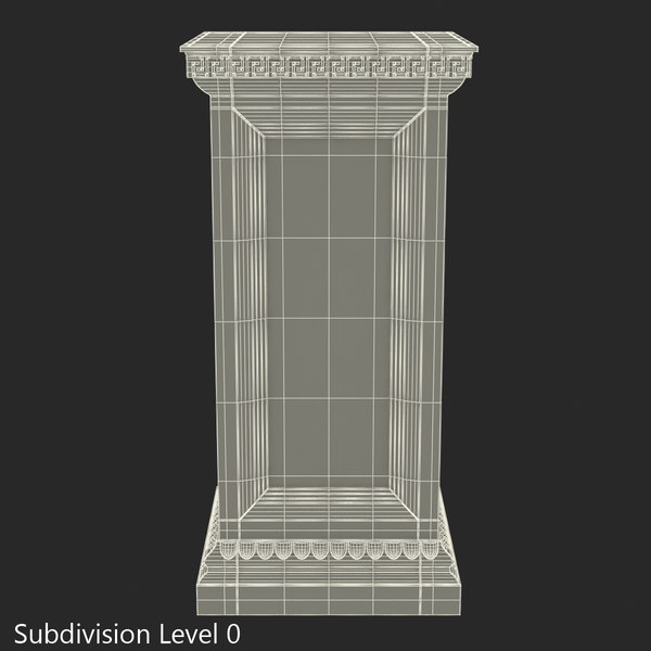 3d column base greco roman model