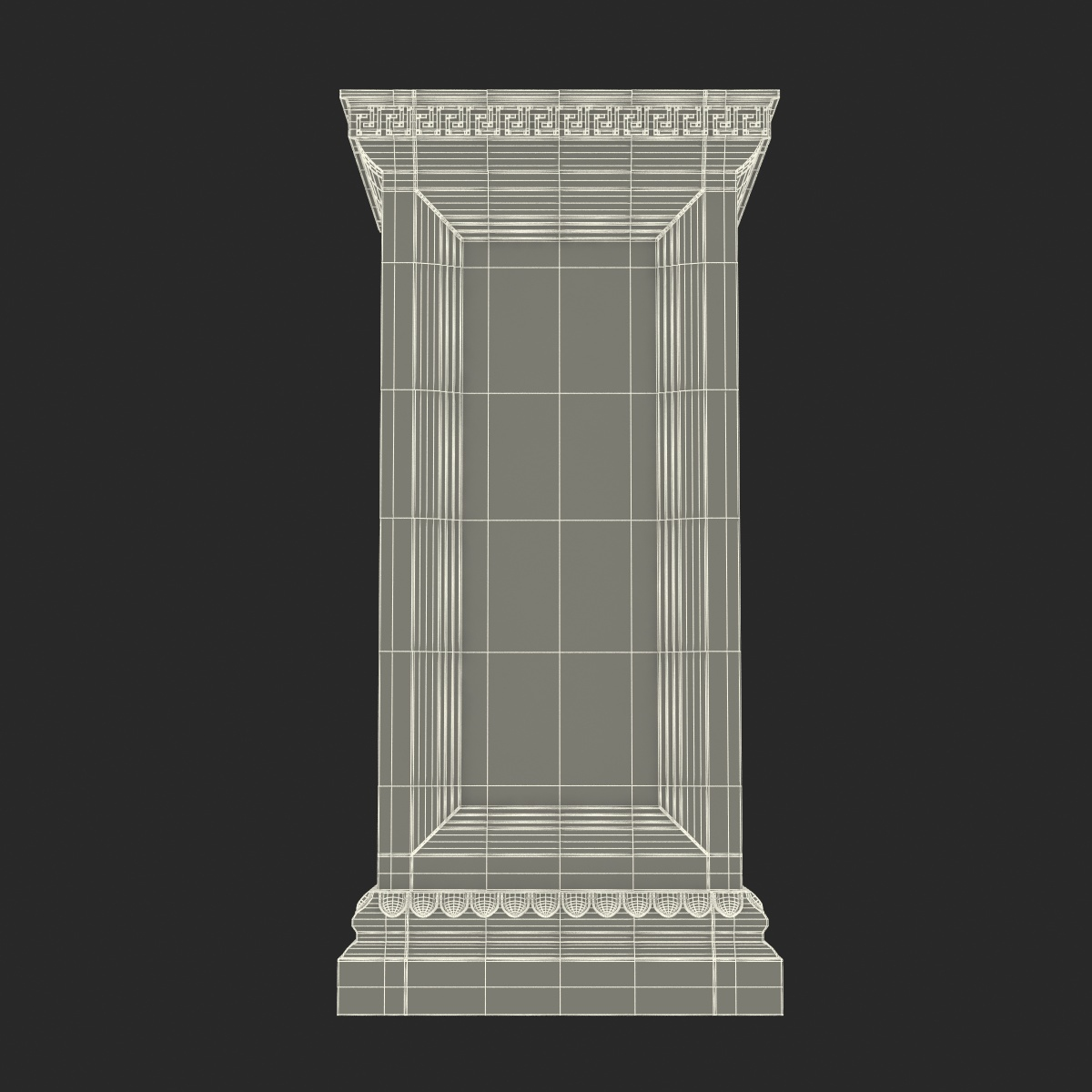 3d column base greco roman model