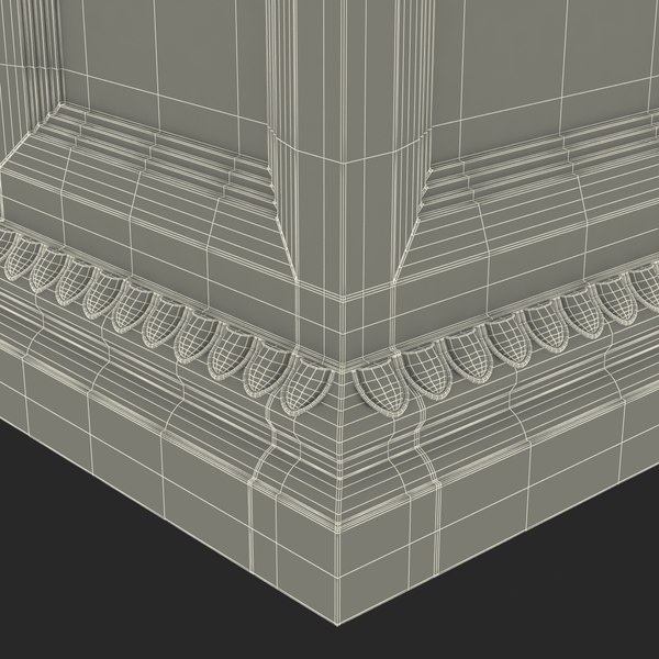 3d column base greco roman model