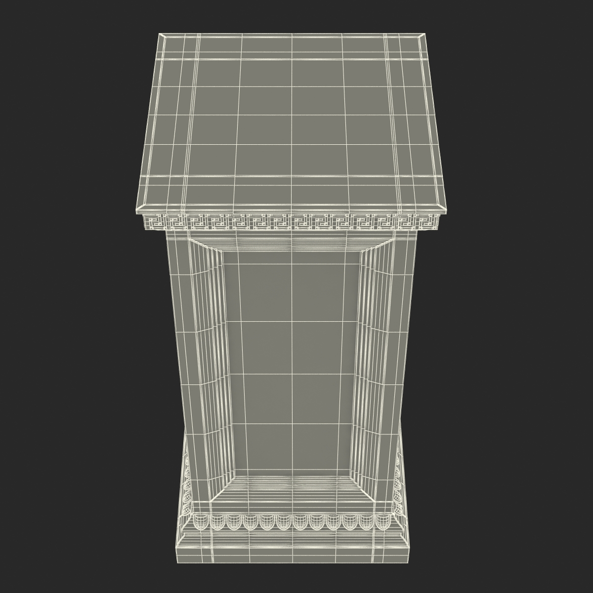 3d column base greco roman model