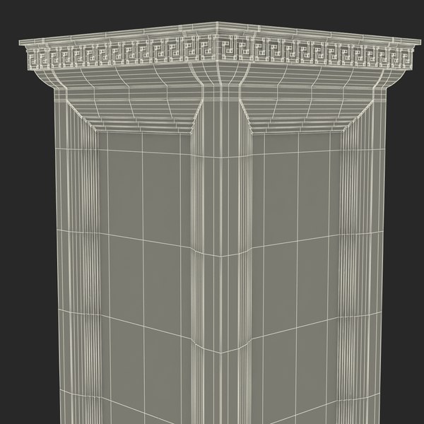 3d column base greco roman model