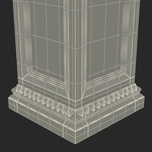 3d column base greco roman model