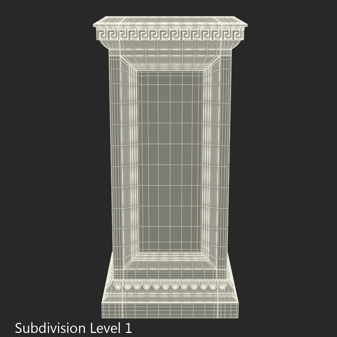 3d Column Base Greco Roman Model