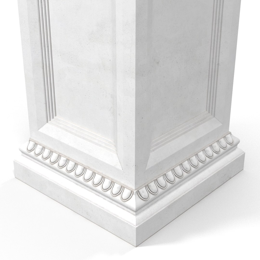 3d Column Base Greco Roman Model