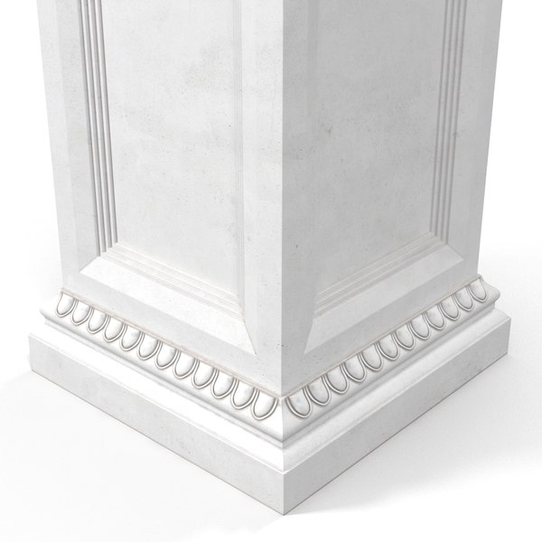 3d column base greco roman model