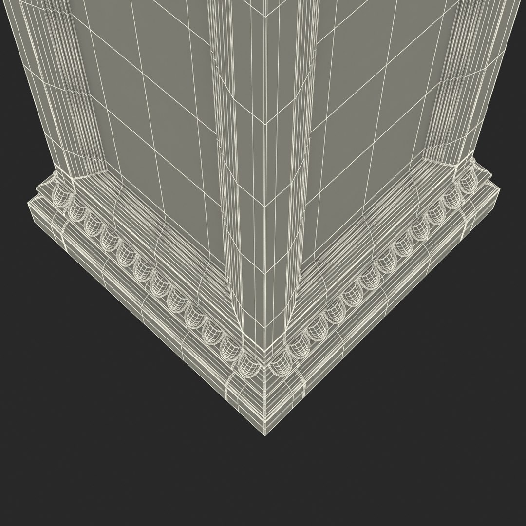 3d Column Base Greco Roman Model