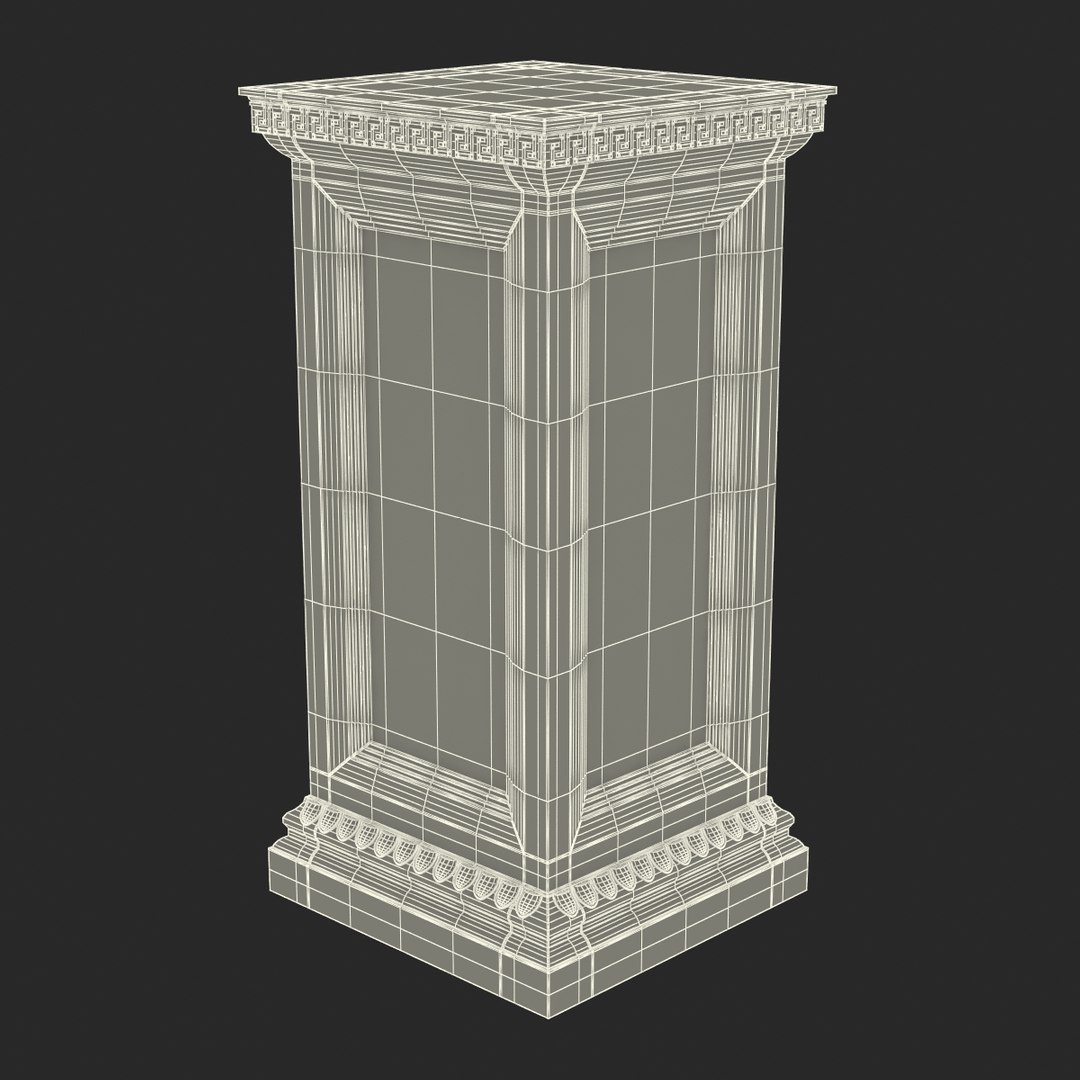 3d Column Base Greco Roman Model