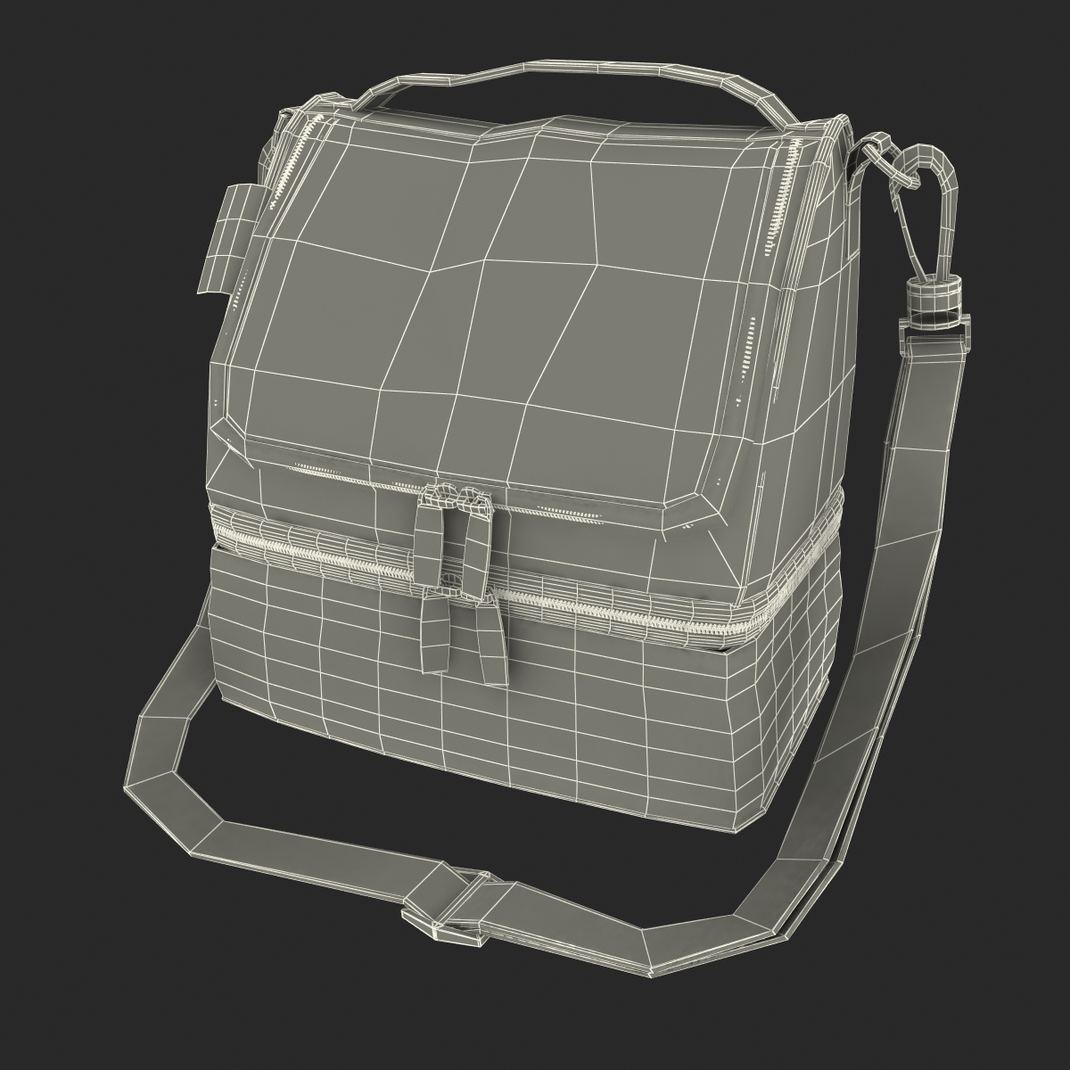 3d lunch bag model