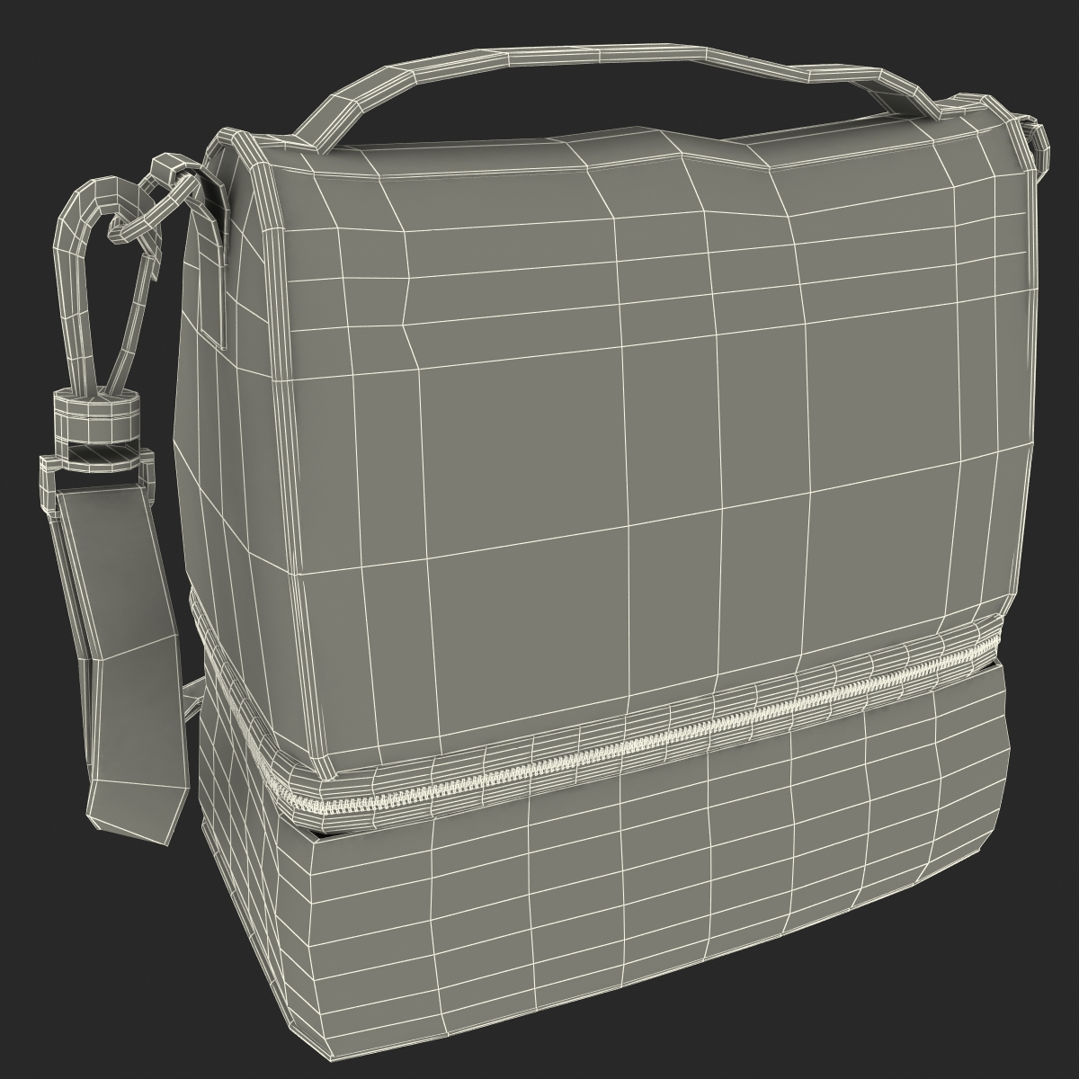 3d lunch bag model