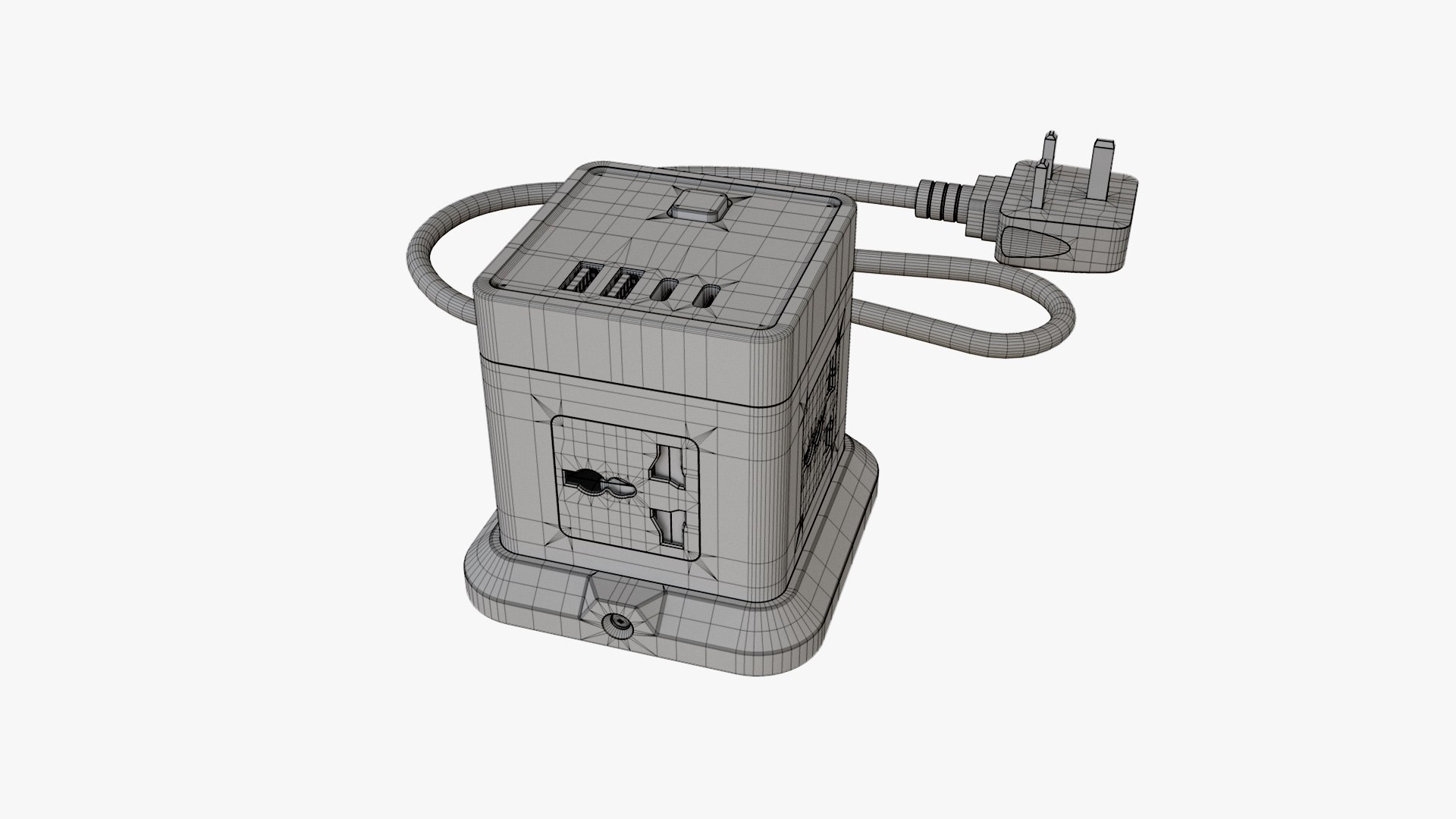 3D 4-Way Tower Extension Lead - TurboSquid 2114808