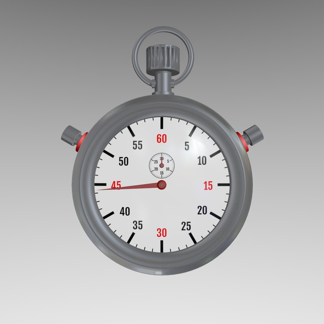 3D Stopwatch Model - TurboSquid 1221436
