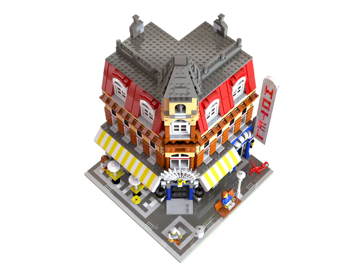 3D Model Lego Cafe Corner - TurboSquid 1210899