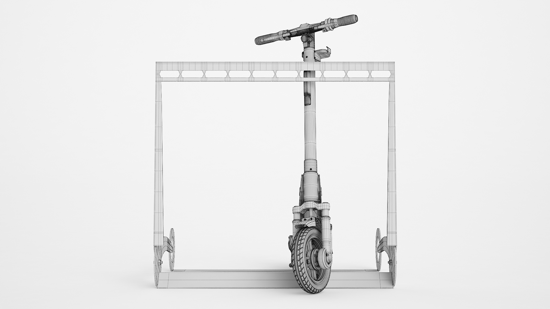 Scooter Parking Rack With Electric Scooter 07 3D - TurboSquid 2029331