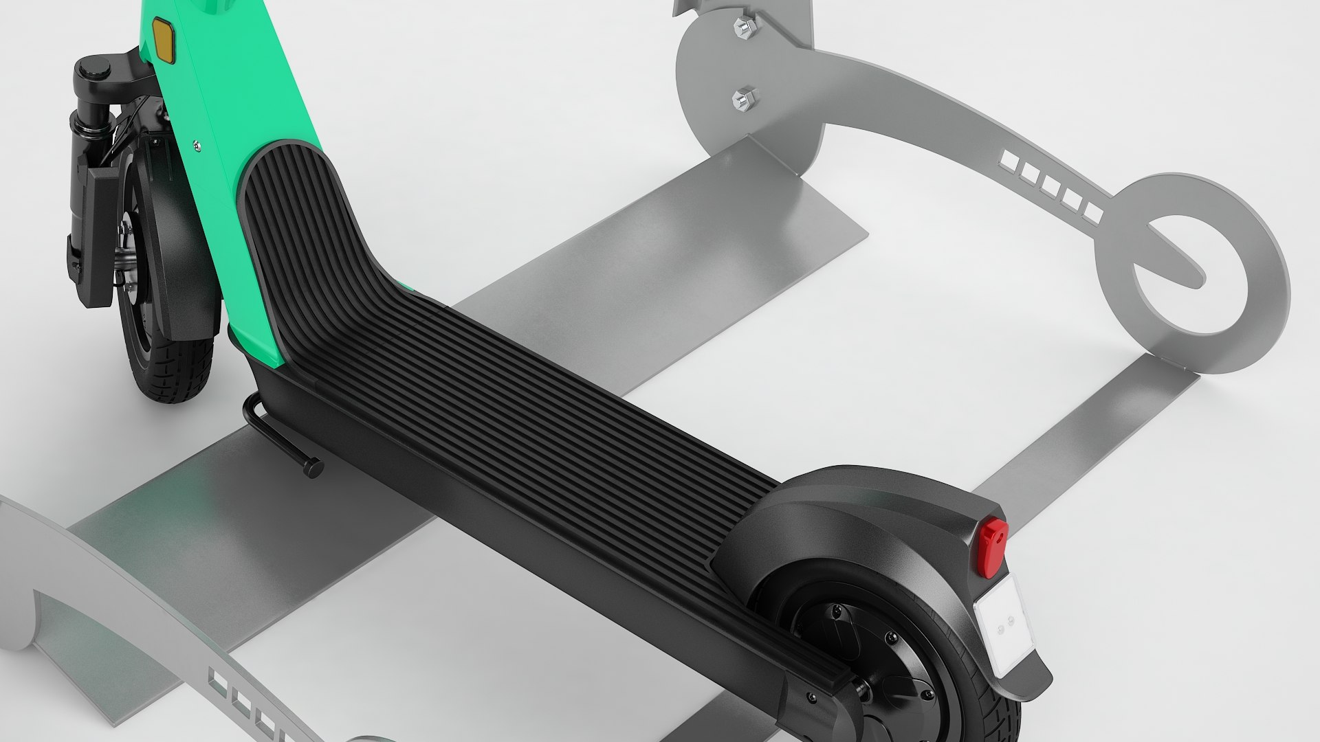 Scooter Parking Rack With Electric Scooter 07 3D - TurboSquid 2029331