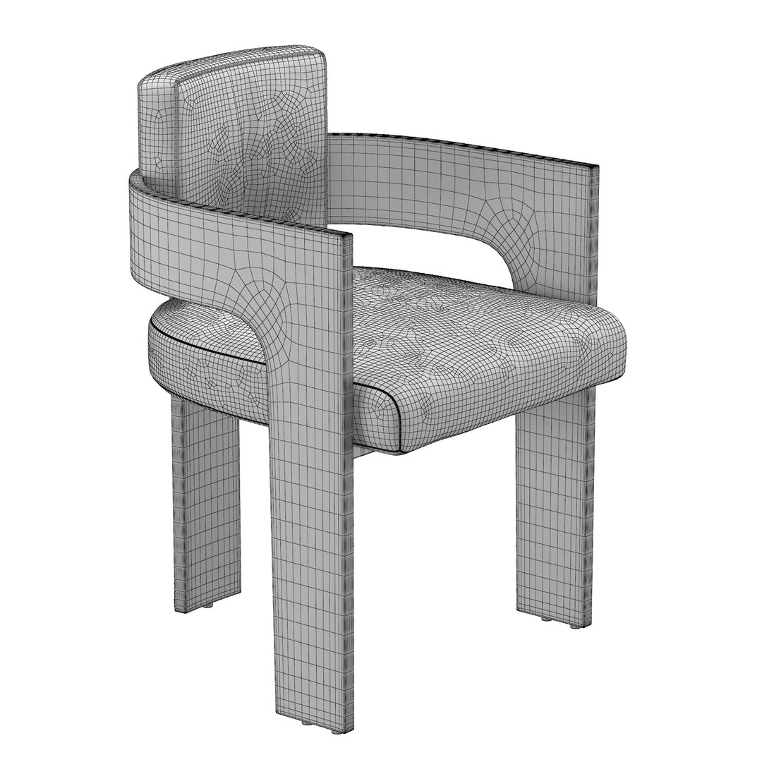 C Back Chair 3D Model - TurboSquid 1895606