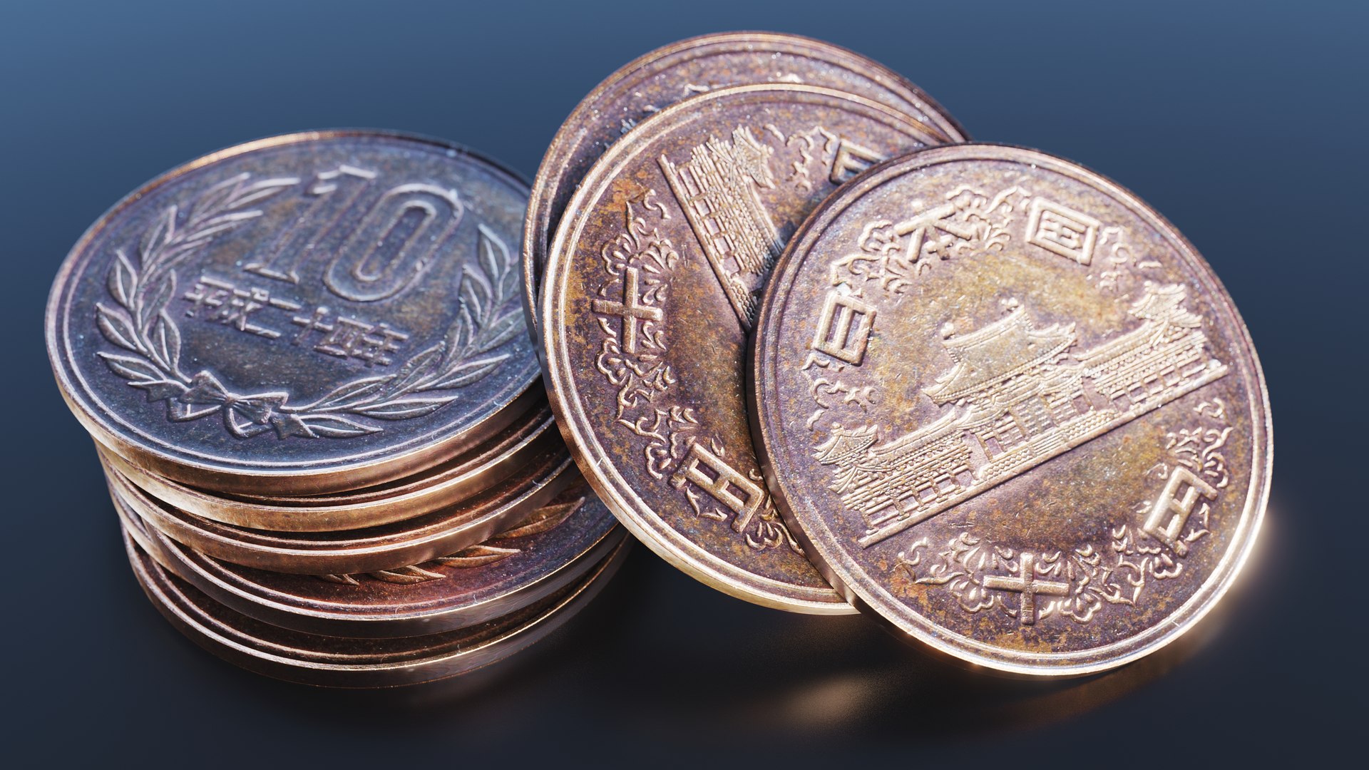 3D Japanese Yen Coin - TurboSquid 2293708