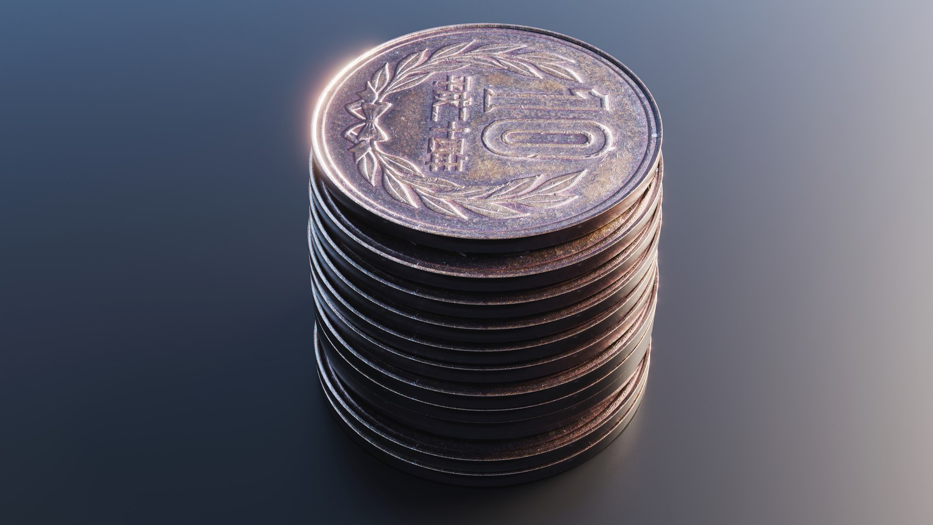 3D Japanese Yen Coin - TurboSquid 2293708