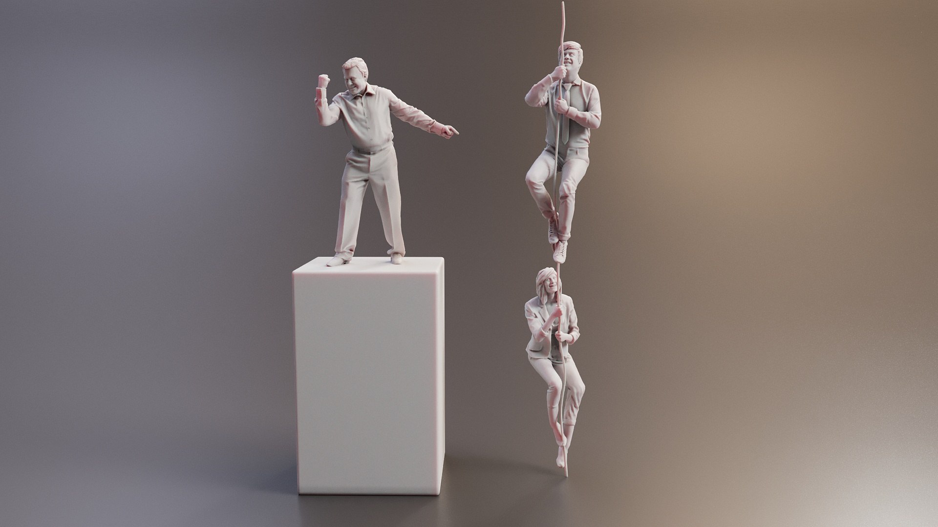 3D Man Woman Escape Action Scene Model - TurboSquid 2063355